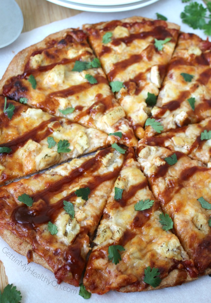 BBQ Chicken Pizza with Fresh Cilantro